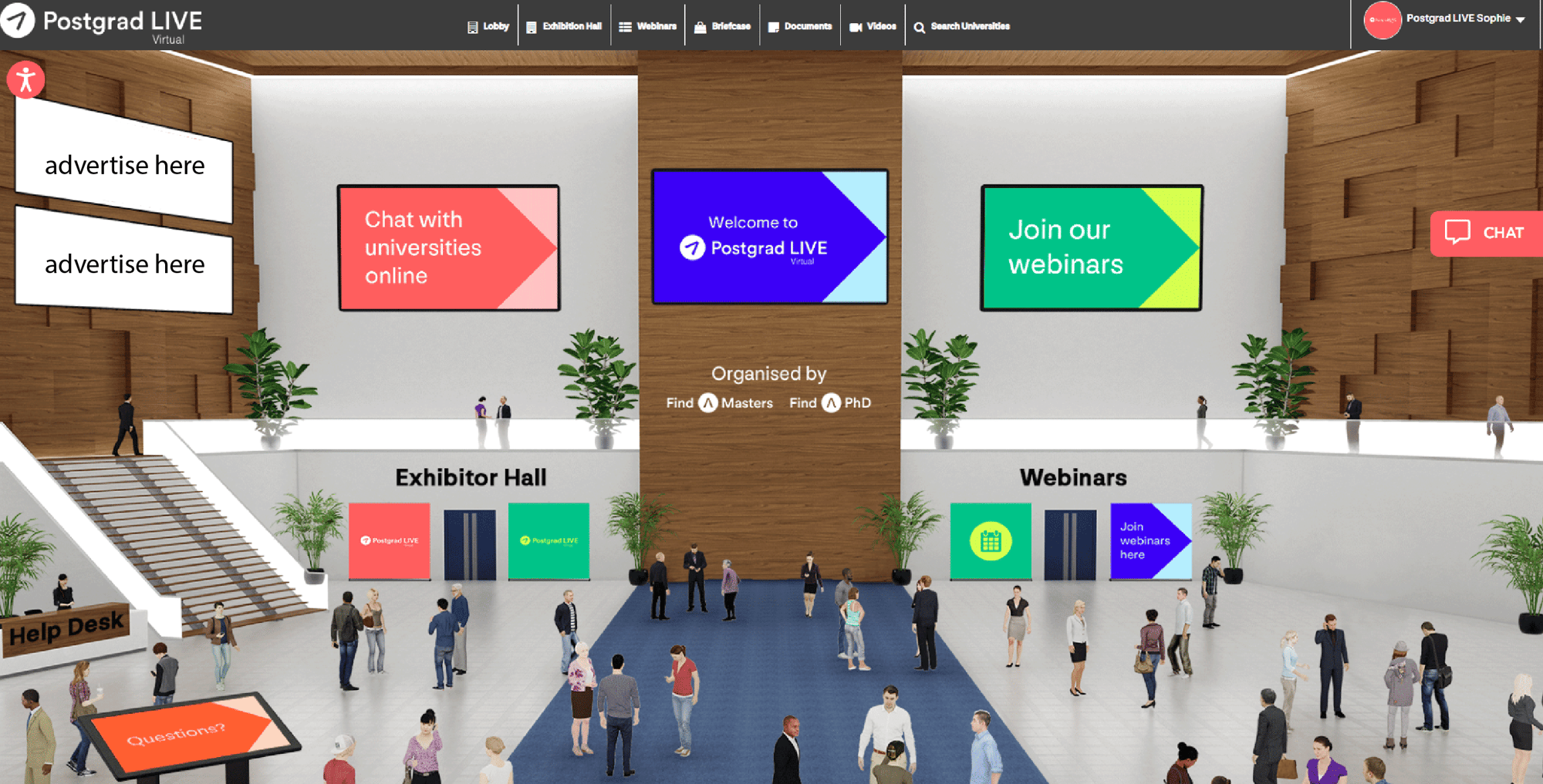 Postgrad LIVE Virtual Study Fair Exhibitor Hub